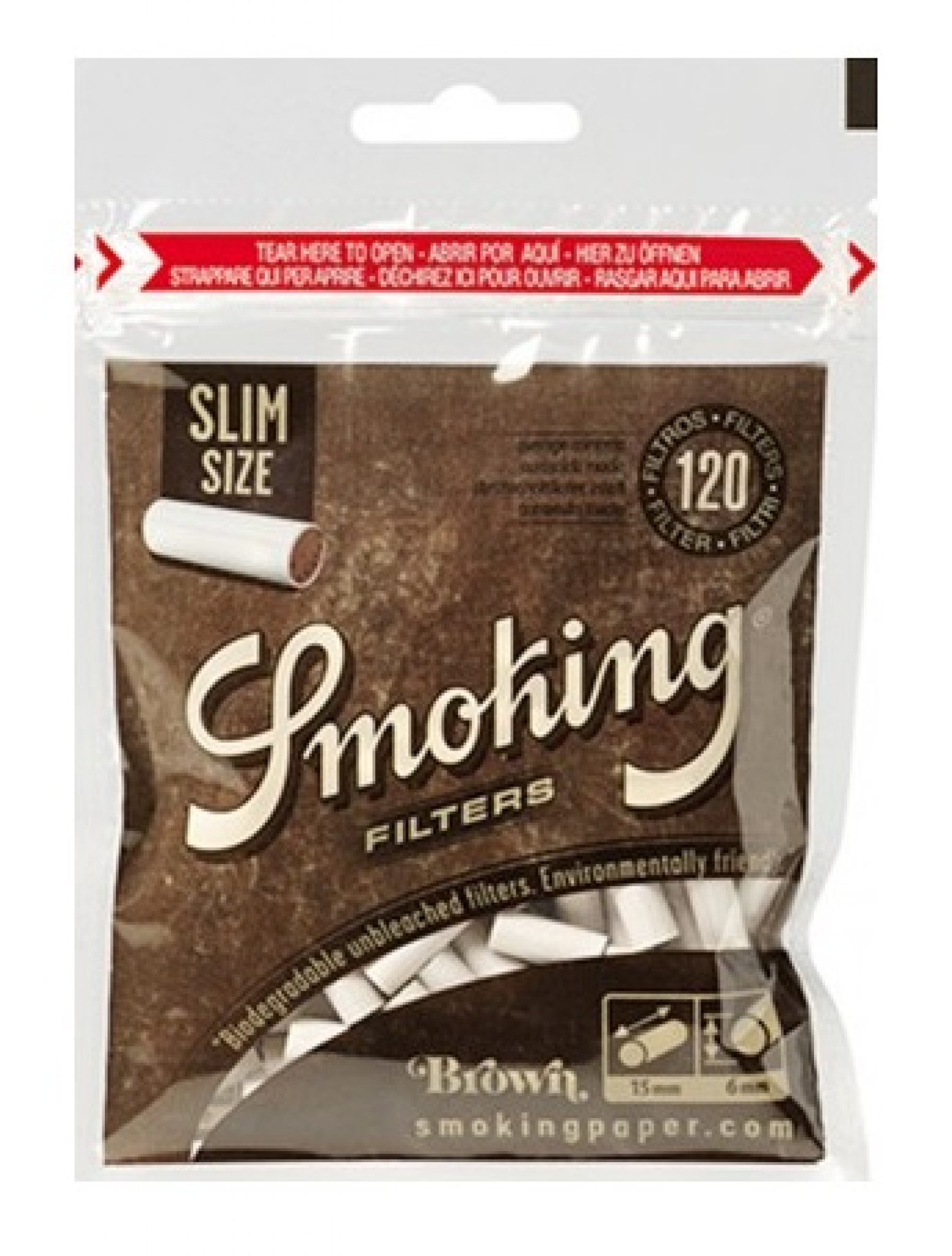 FILTRO PARA CIGARRO SMOKING BROWN SLIM – Charutaria Curitiba